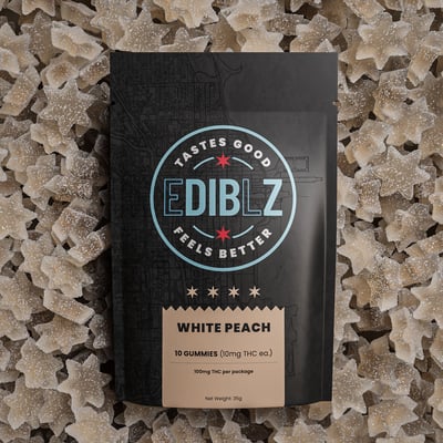 White Peach [10pk] (100mg) | DIBZ | Gummies - Jane