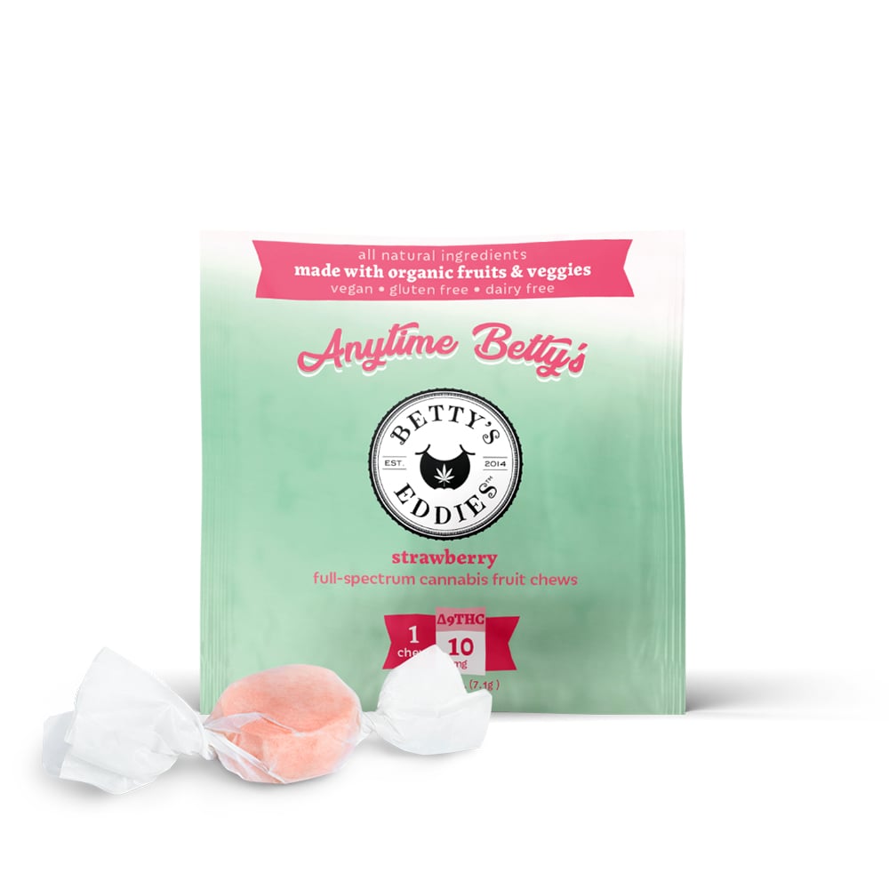Anytime Betty's - Strawberry [1pk] (10mg THC) | Betty's Eddies | Fruit ...
