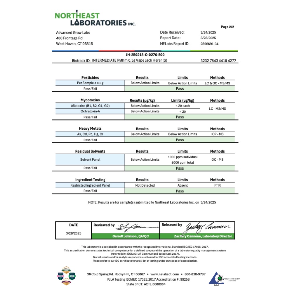 Rythm 0.5g Vape Jack Herer (S) 00629