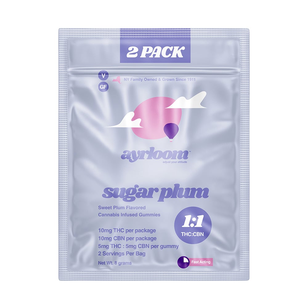 1:1 Sugar Plum [2pk] (10mg THC/10mg CBN) | ayrloom | Gummies - Jane