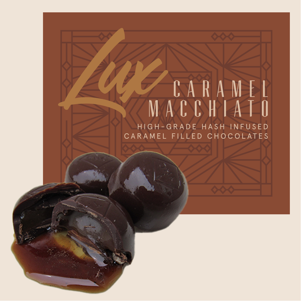 Milk Chocolate Caramel Macchiato | 20pk | 200mg | Lux | Hash Infused ...