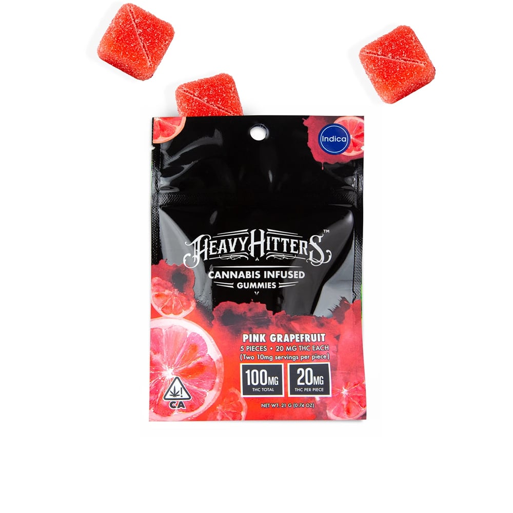 Pink Grapefruit - Indica [5pk] (100mg) | Heavy Hitters | Ultra Potent ...