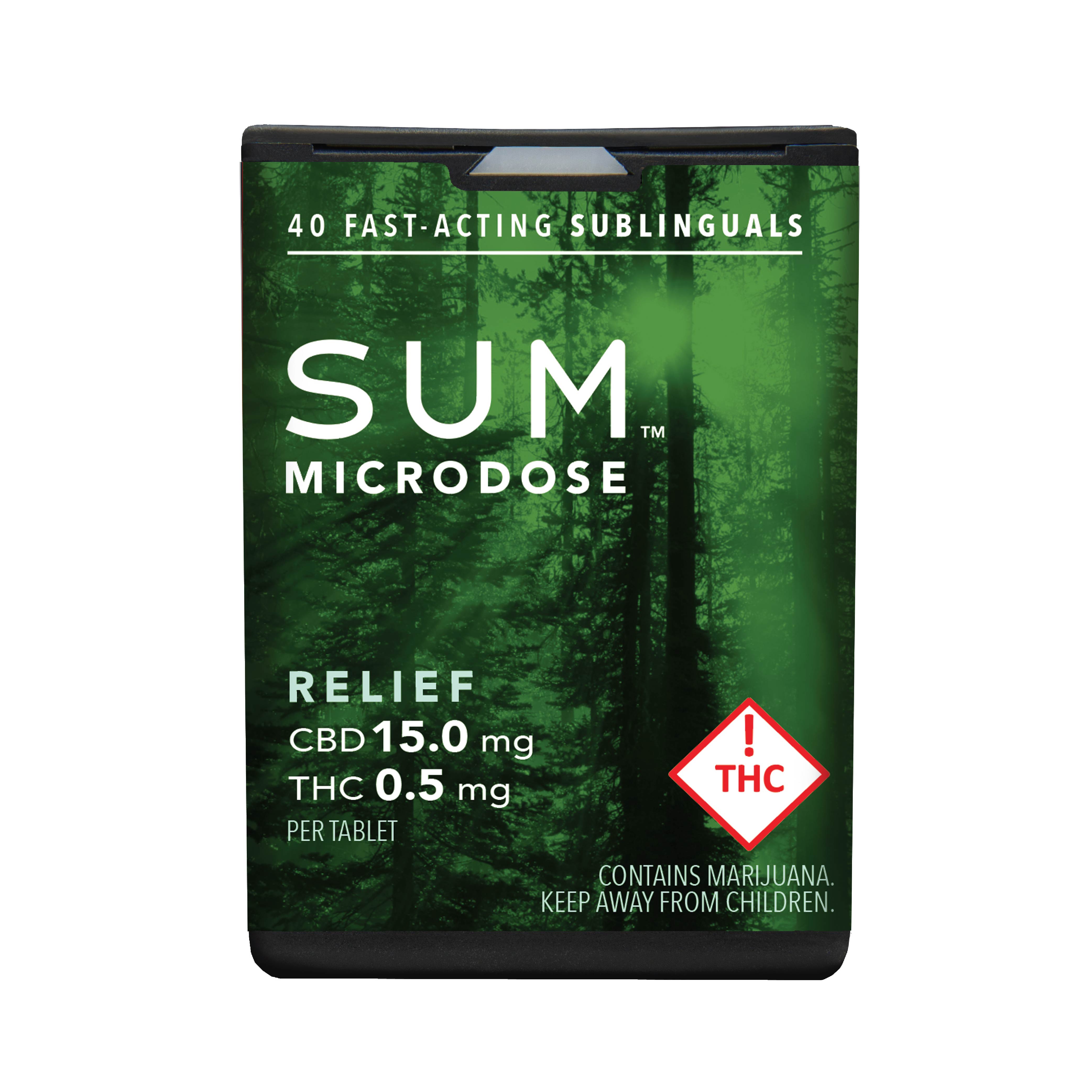 Relief [40pk] (600mg CBD / 20mg THC) | SUM | Microdose Sublingual ...