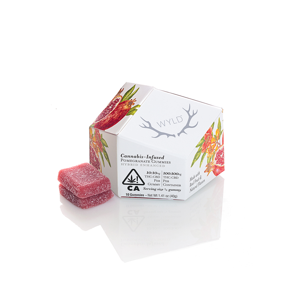 1:1 Pomegranate (100mg CBD/100mg THC) | WYLD | Gummies - Jane