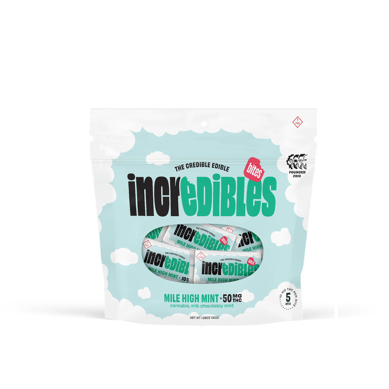 Mile High Mint Bites [5pk] (50mg) | incredibles | Handcrafted Chocolate ...