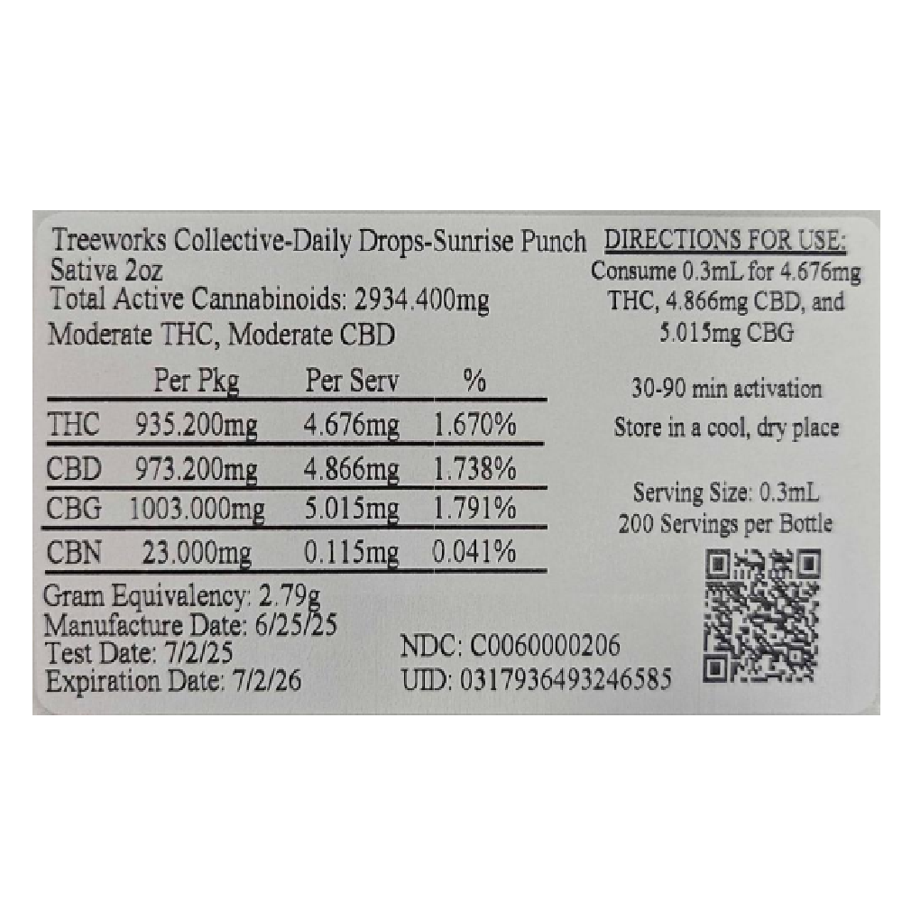 Daily Drops | MED - Sativa - 3000mg TAC (1000mg CBD | 1000mg CBG ...