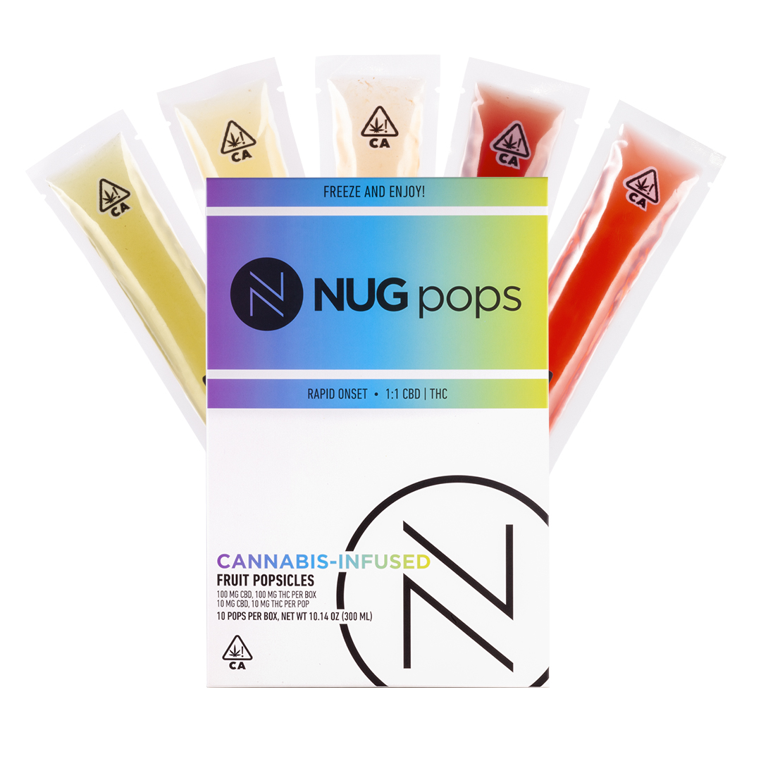 10PK 1:1 NUG POPS ASSORTED 100MG | NUG | Popsicles - Jane