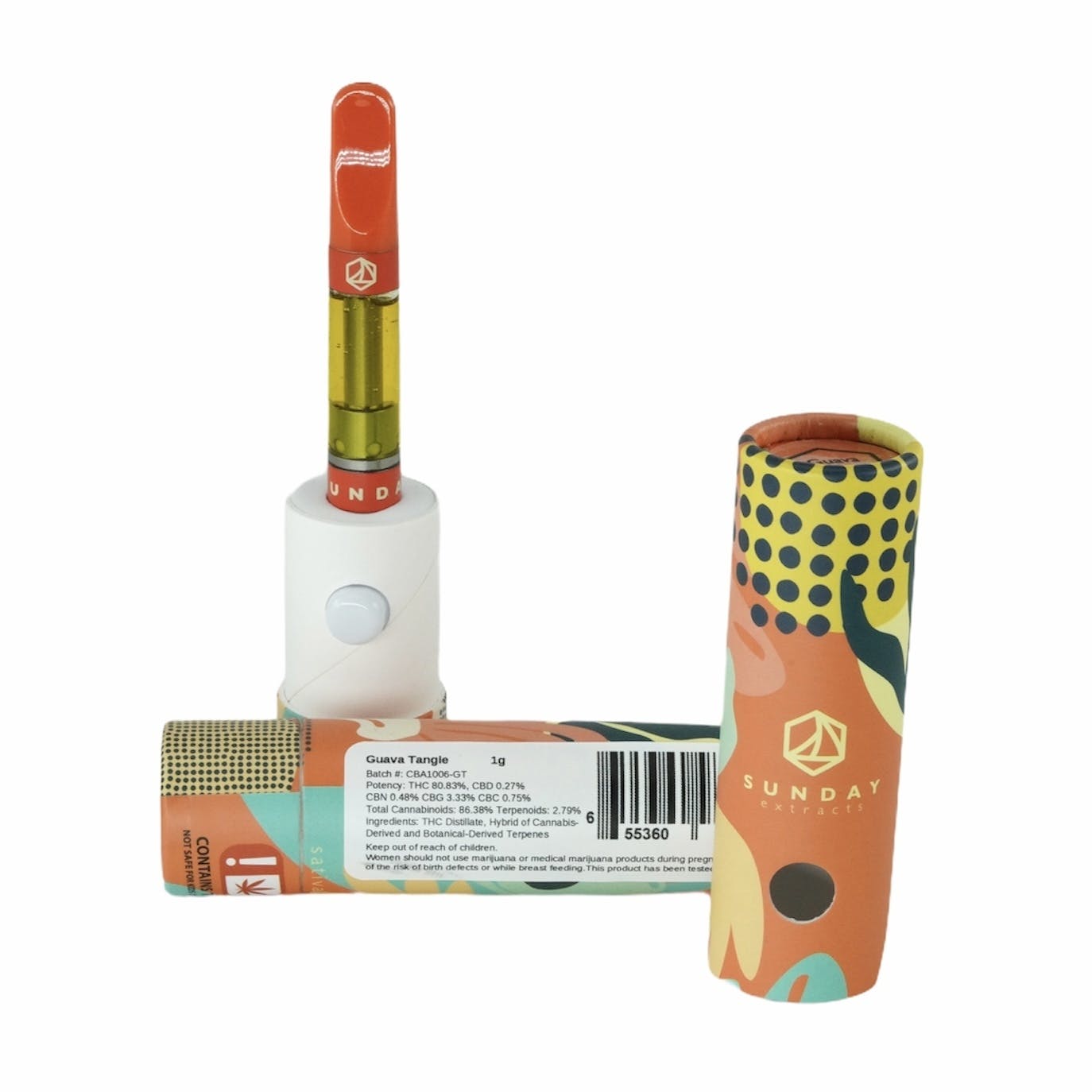 Guava Tangie | Sunday Extracts | Distillate Cartridge - Jane