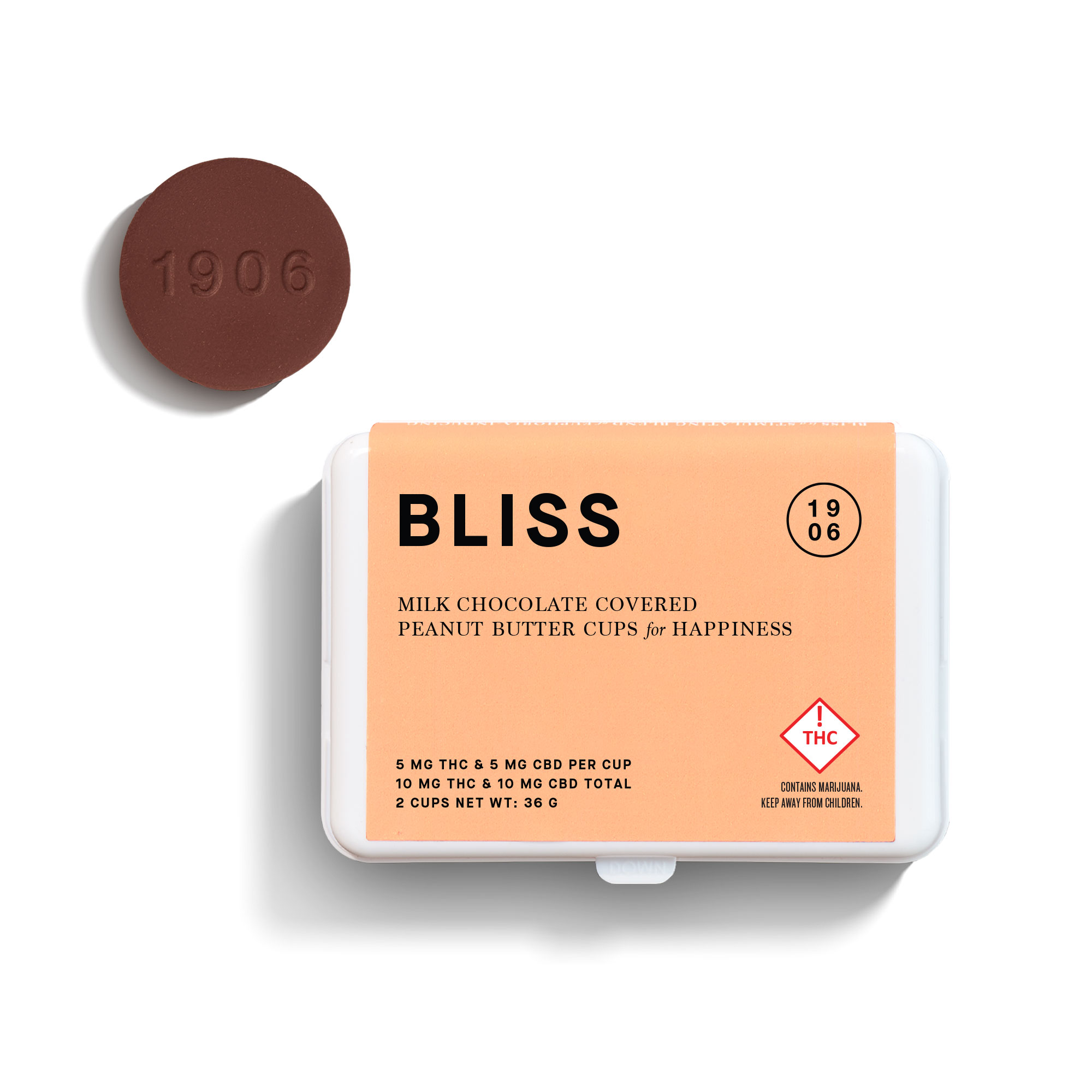 Bliss Cups [2pk] (10mg THC/10mg CBD) | 1906 | Peanut Butter Cups - Jane