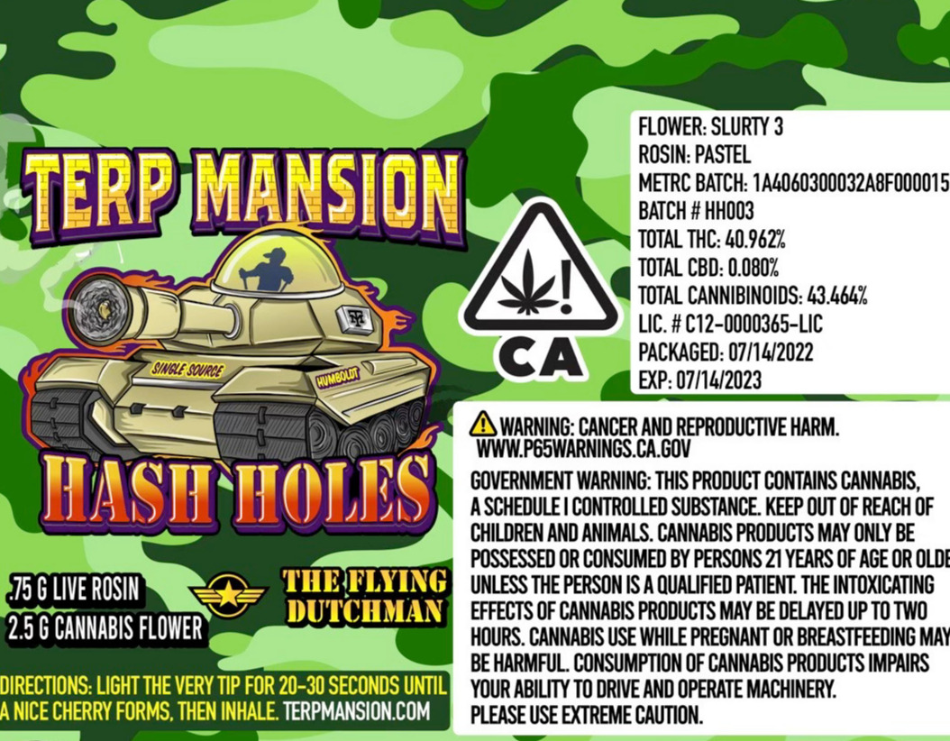 The Flying Dutchman [3.5g] | Terp Mansion | Hash Holes - Jane