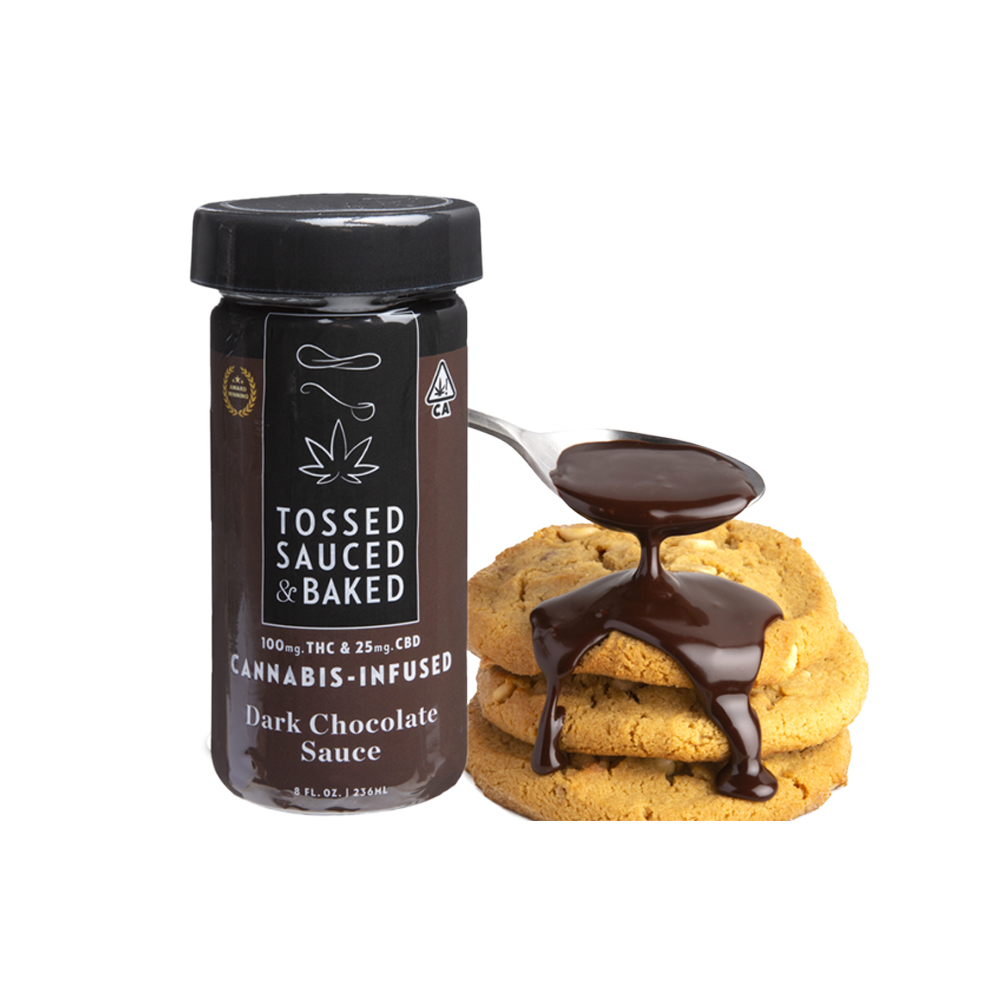 Chocolate [8oz] (25mg CBD/100mg THC) | Tossed Sauced & Baked | Caramel ...