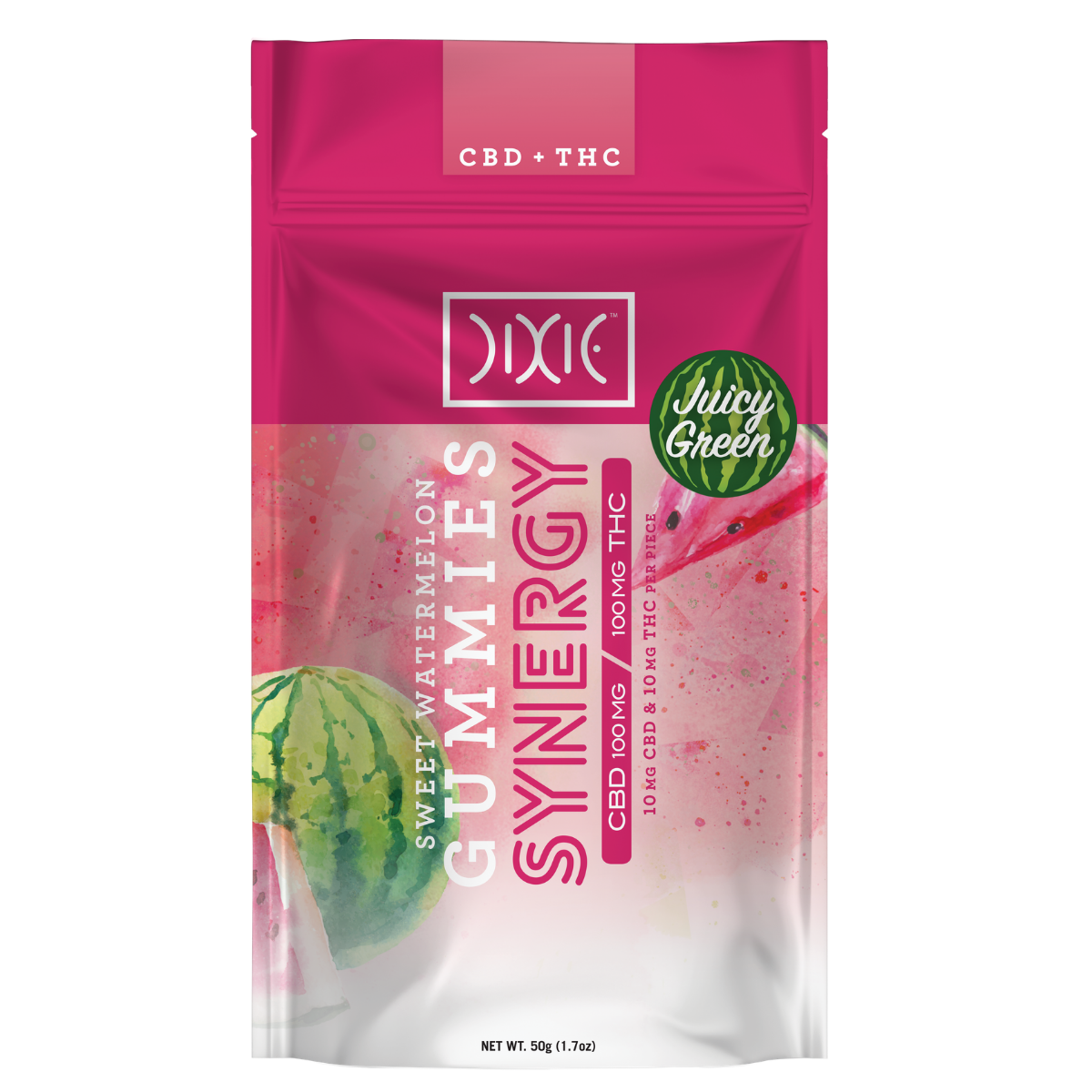 Watermelon Synergy (100mg CBD/100mg THC) | Dixie | Gummies - Jane