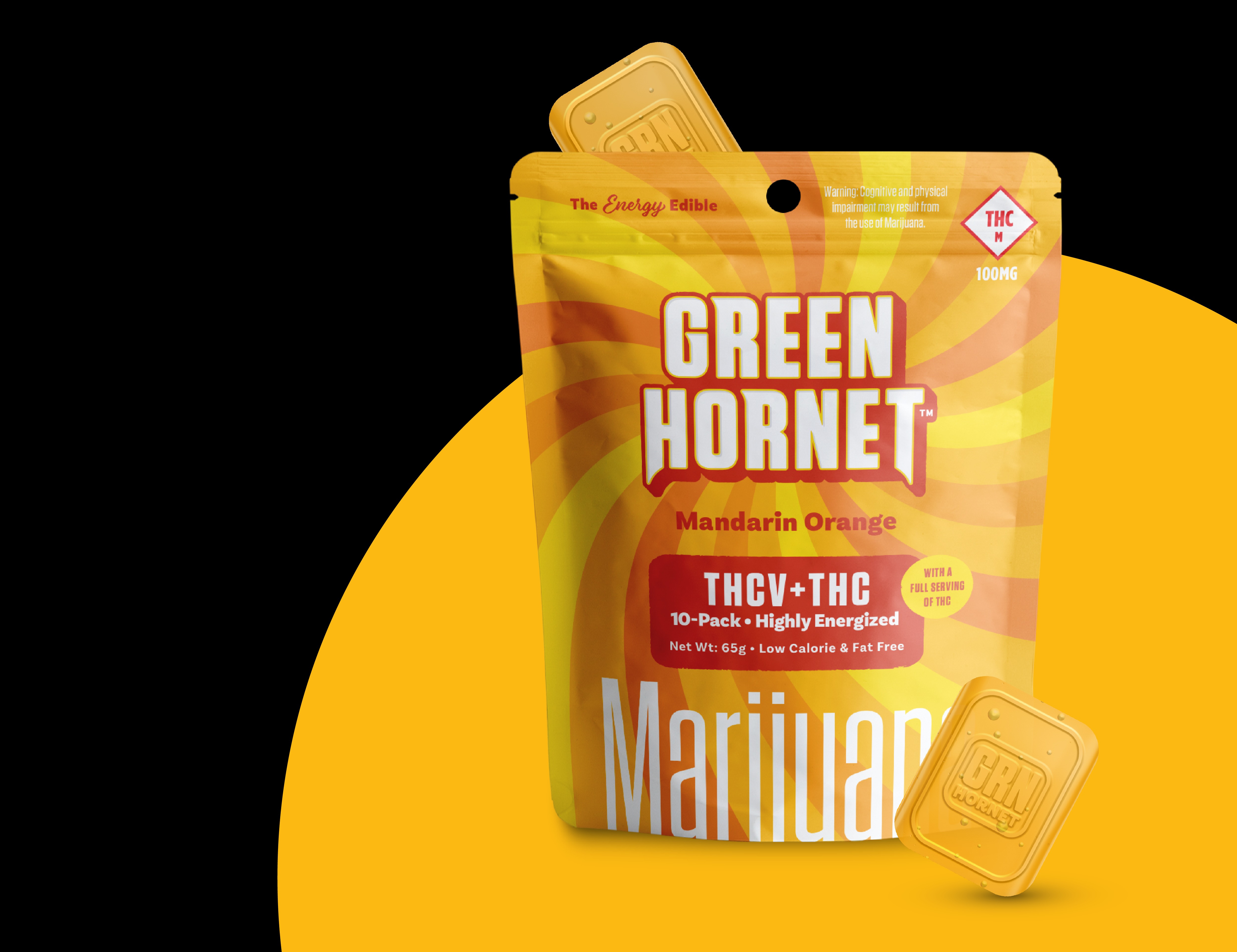 2:1 Mandarin Orange [10pk] (100mg THC/50mg THCV) | Cheeba Chews | Green ...