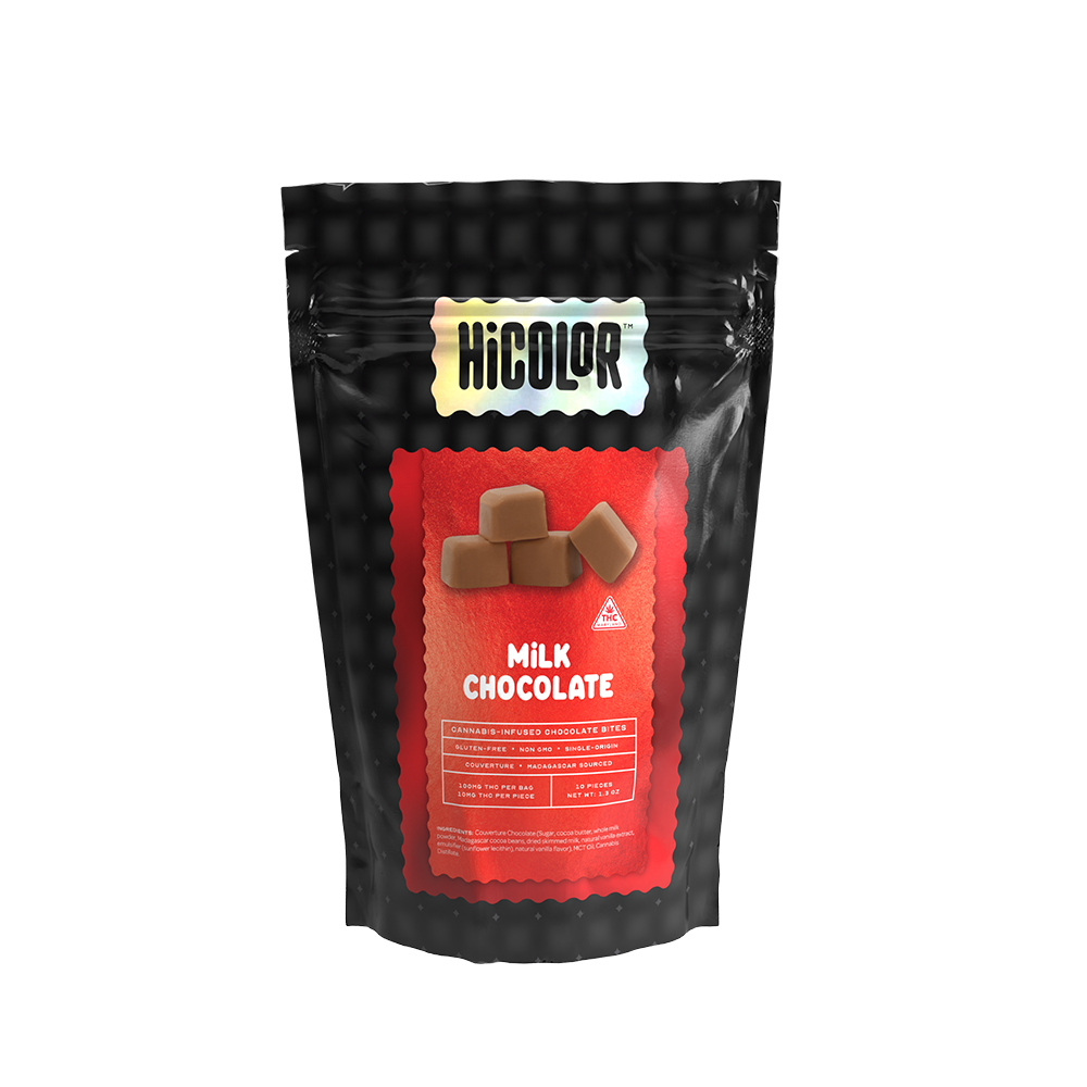Milk Chocolate [10pk] (100mg) | HiCOLOR | Chocolate Bites - Jane