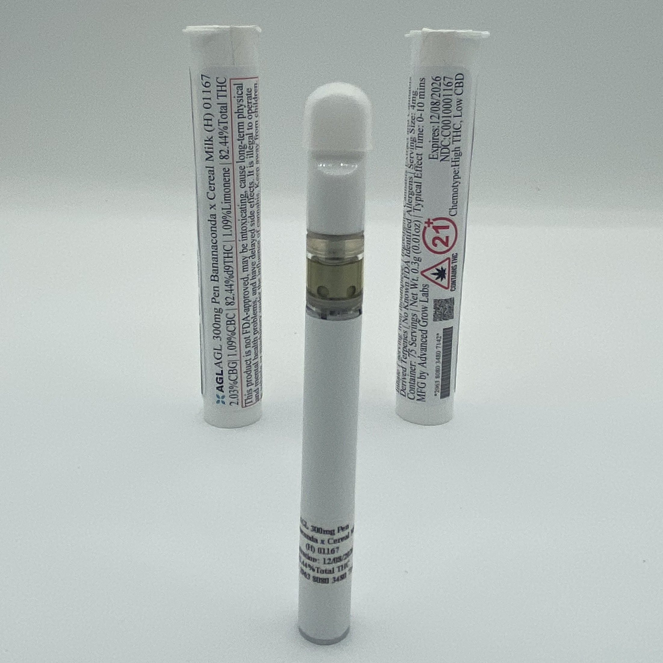 AGL 300mg Pen Bananaconda x Cereal Milk (H) 01167 Advanced Grow Labs ...
