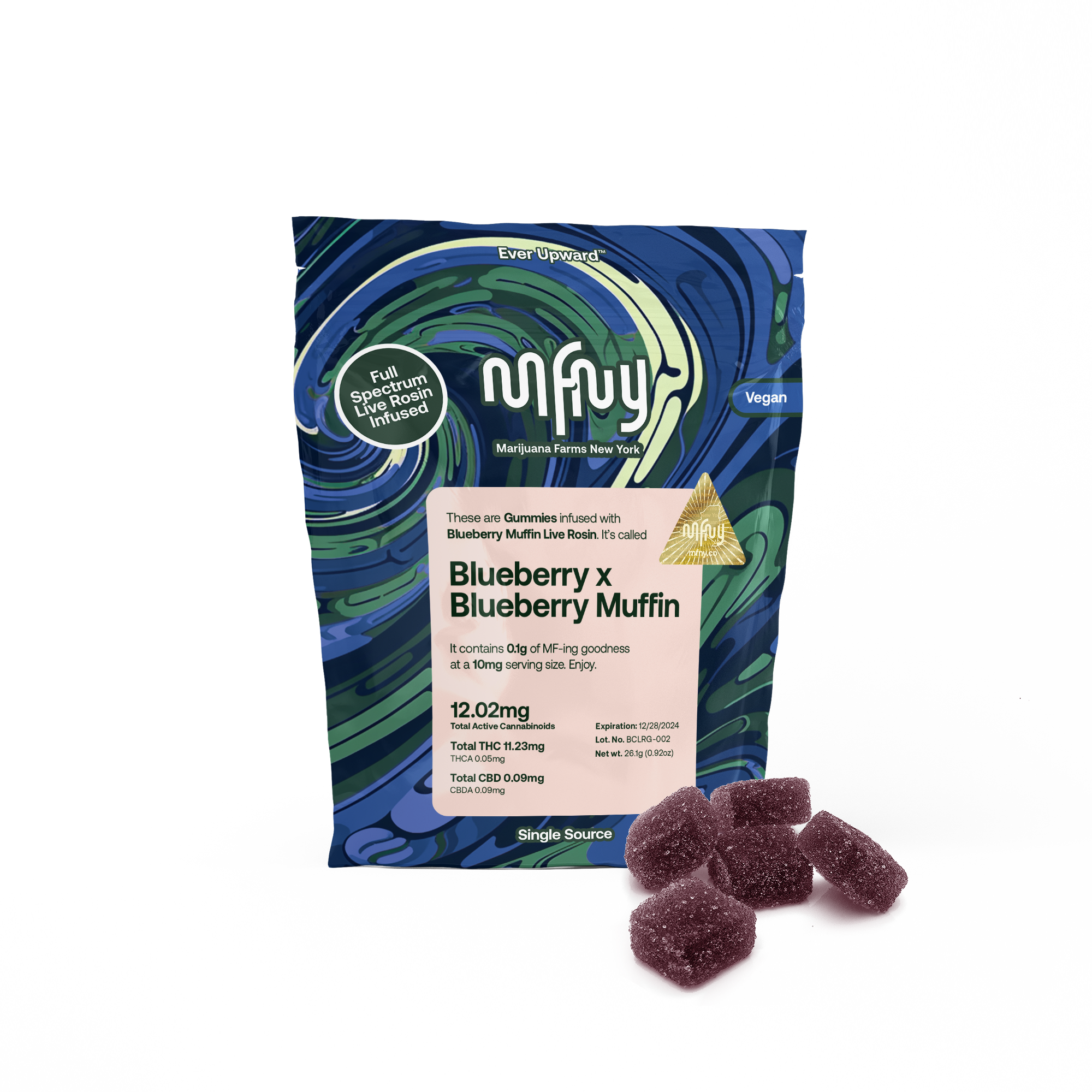 Blueberry x Blueberry Muffin [10pk] (100mg) | MFNY | Gummies - Jane
