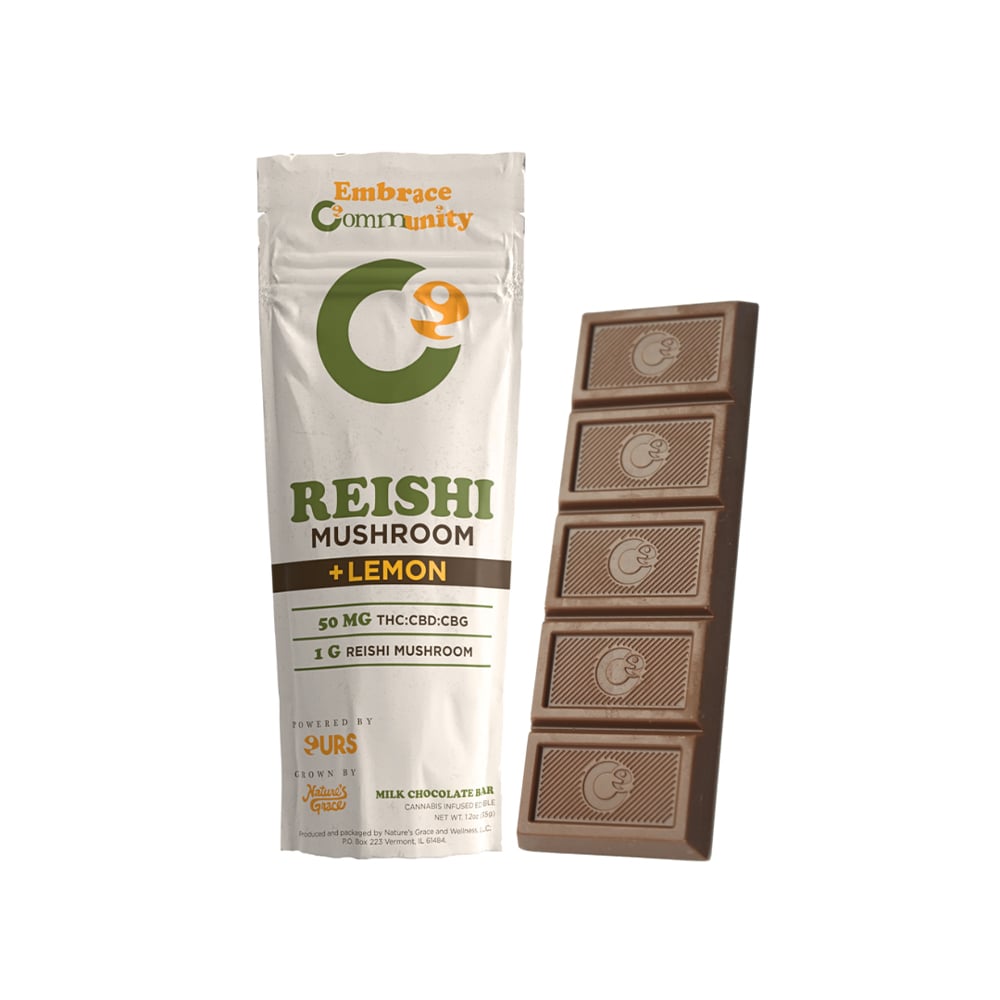 Reishi Mushroom Lemon Milk Chocolate Bar (50mg CBD/50mg THC/50mg CBG) | Community | Chocolate ...