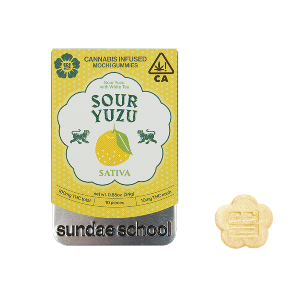 Sour Yuzu [10pk] (100mg) | Sundae School | Mochi Gummies - Jane