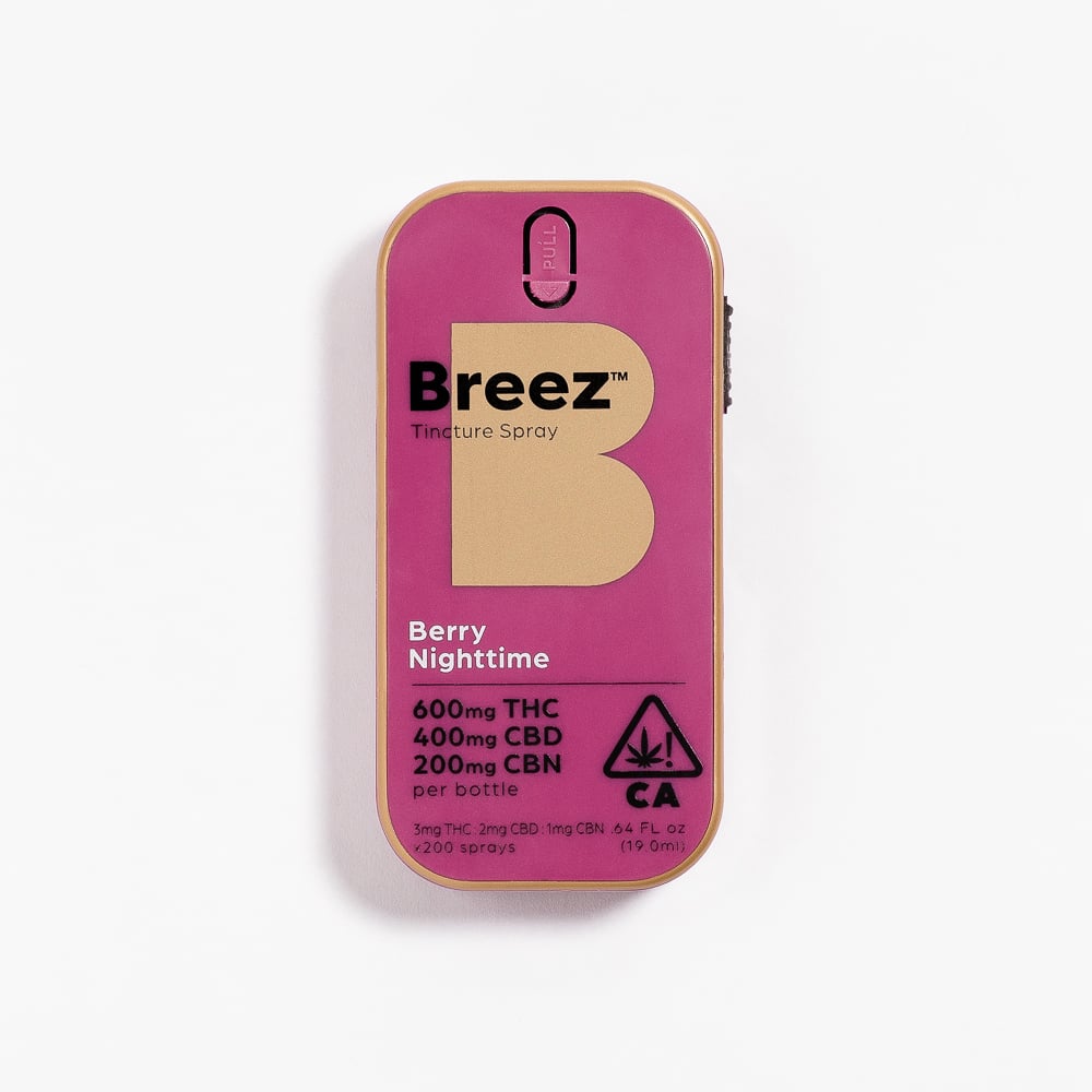 Berry Nighttime Spray (600mg THC/400MG CBD/200mg CBN) | Breez | Oral ...