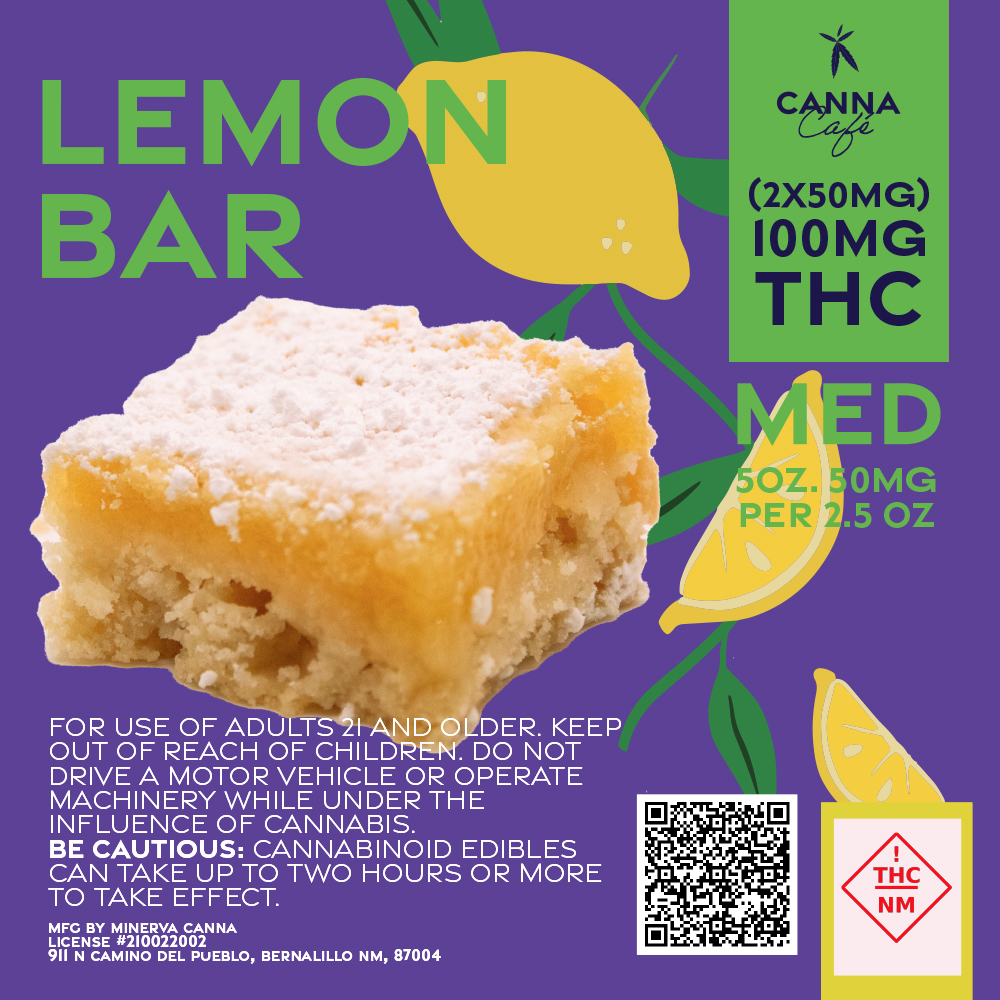 Lemon Bar (40mg) | Minerva Canna | Baked - Jane