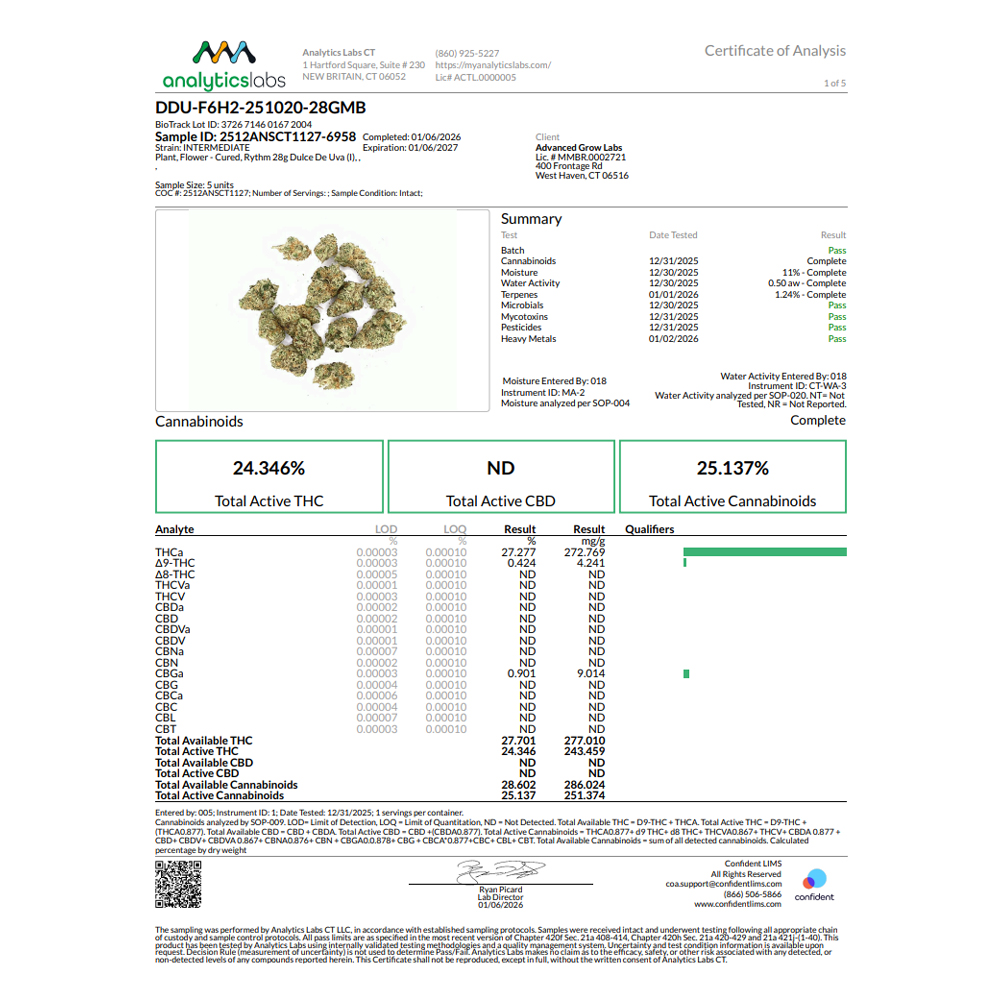 RYTHM 28G DULCE DE UVA (I) 01214 RYTHM - Connecticut, Branford | RISE ...