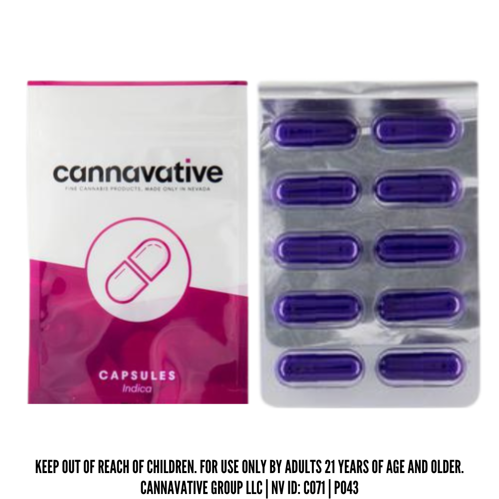Indica [10pk] (100mg) | Cannavative | Capsules - Jane