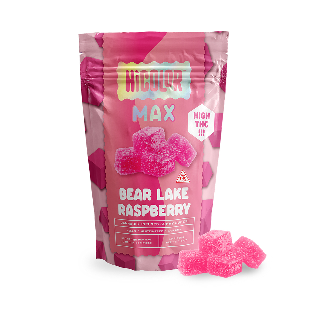Bear Lake Raspberry [10pk] (300mg) | HiCOLOR | MAX Gummies - Jane