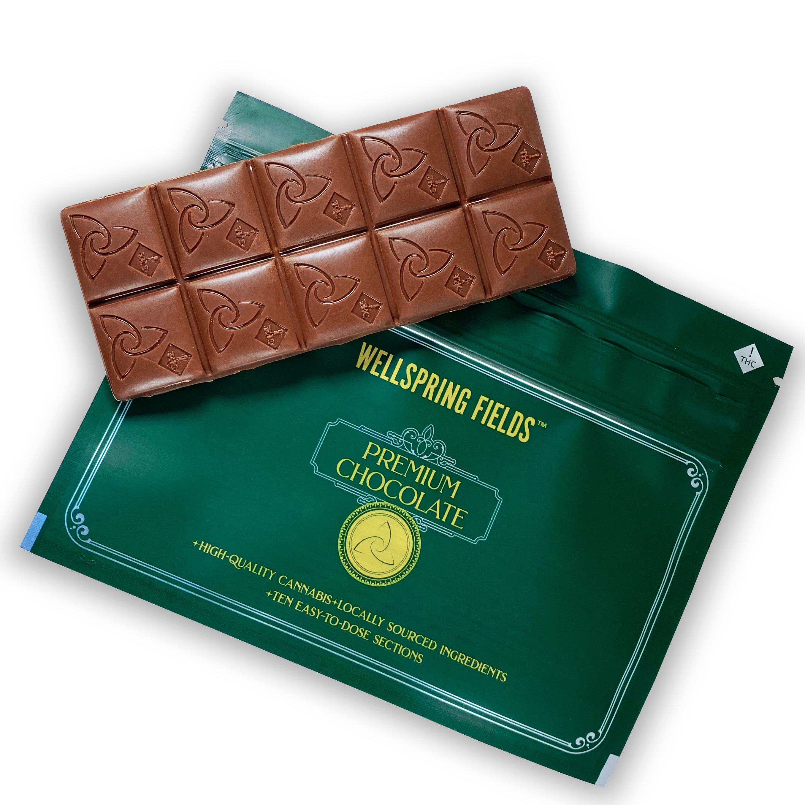 Milk Chocolate [10pk] (100mg) | Wellspring Fields | Chocolate Bar - Jane