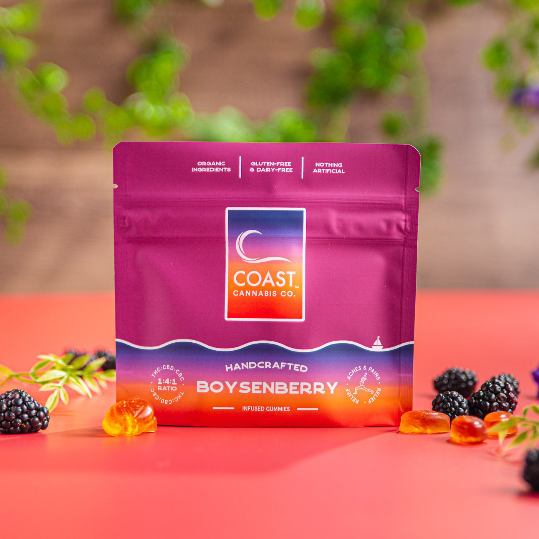 Boysenberry 1:4:1 [20pk] (100mg THC/400mg CBD/100mg CBC) | Coast ...