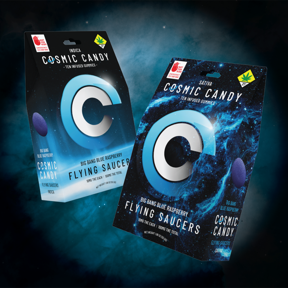 Big Bang Blue Raspberry [10pk] (100mg) | Cosmic Candy | Flying Saucers ...