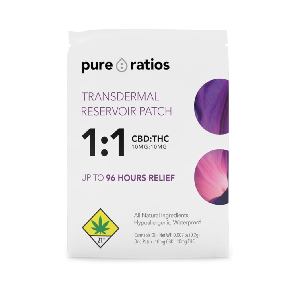 1:1 [1 patch] (10mg CBD/10mg THC) | Pure Ratios | Transdermal Patch - Jane