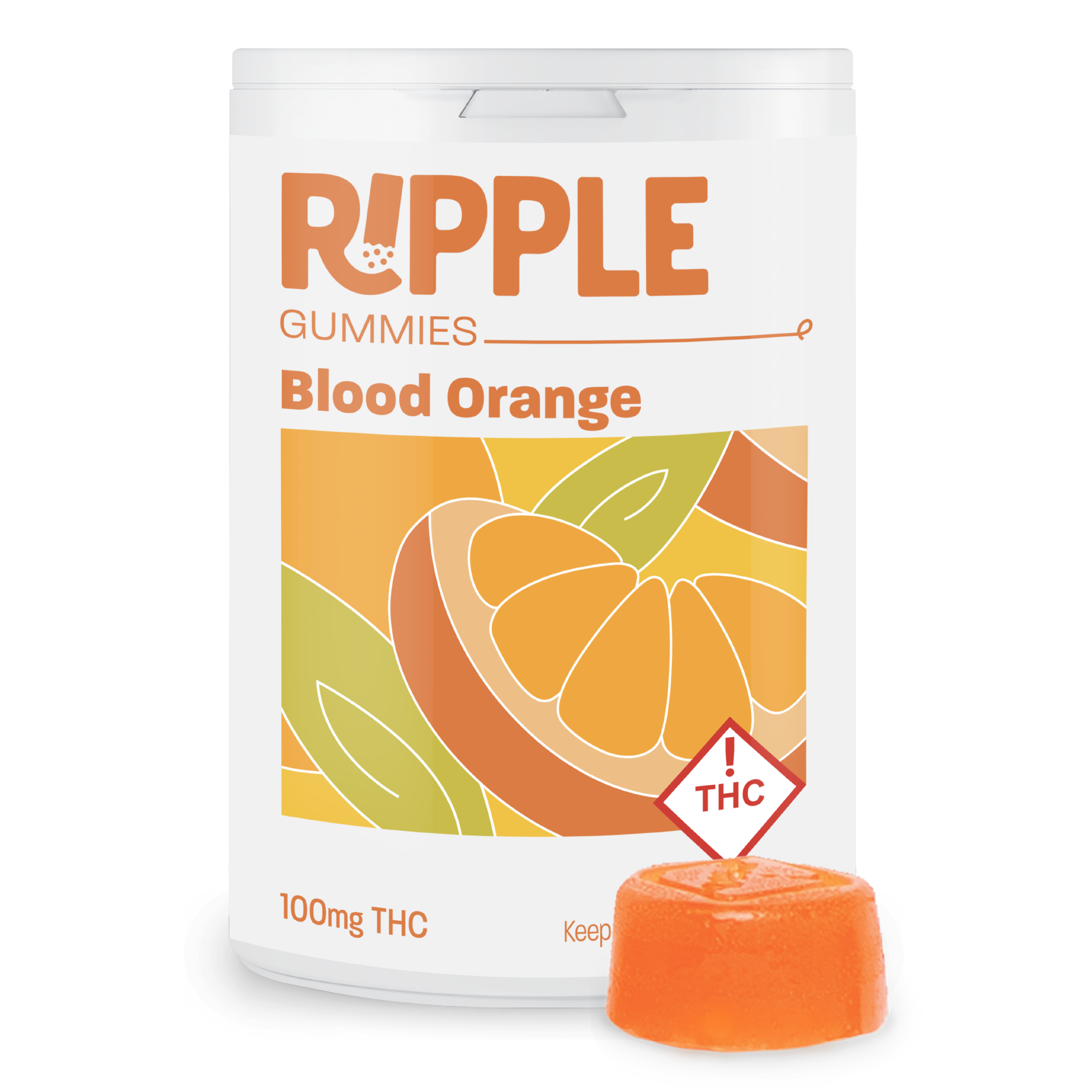 Blood Orange (100mg THC) | Ripple | Fast-Acting Gummies - Jane