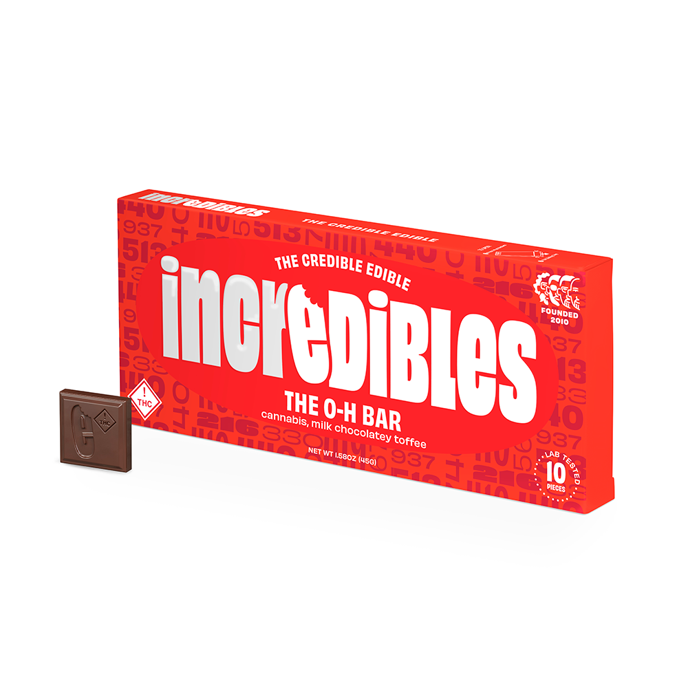 The O-H Bar [10pk] (110mg THC) | incredibles | Chocolate - OH - Jane