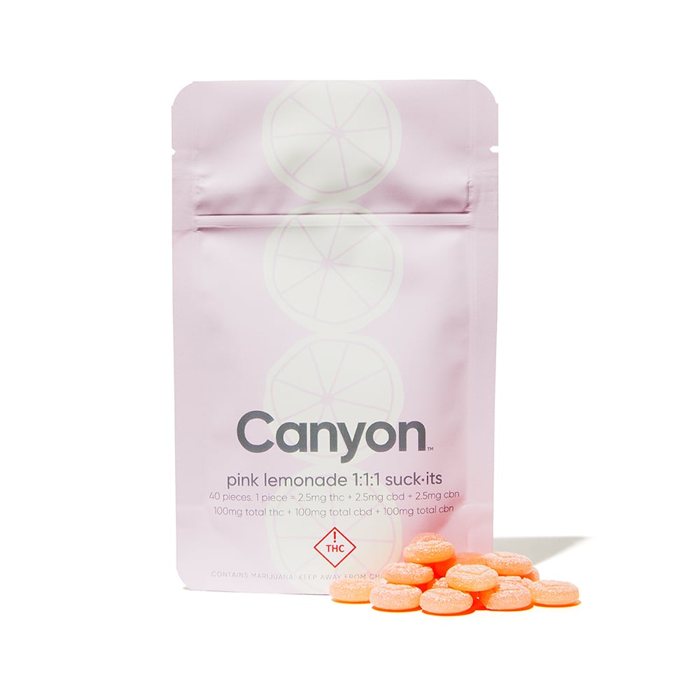 1:1:1 Pink Lemonade Lozenge [40pk] (2.5mg THC/2.5mg CBD/2.5mg CBN ...