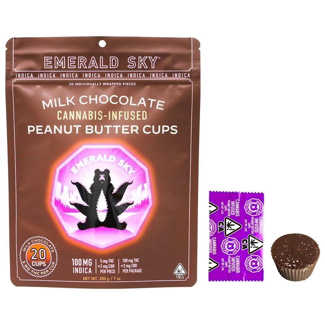 Buy Emerald Sky Peanut Butter Cups Milk Chocolate | 20pk/5mg - 100mg ...