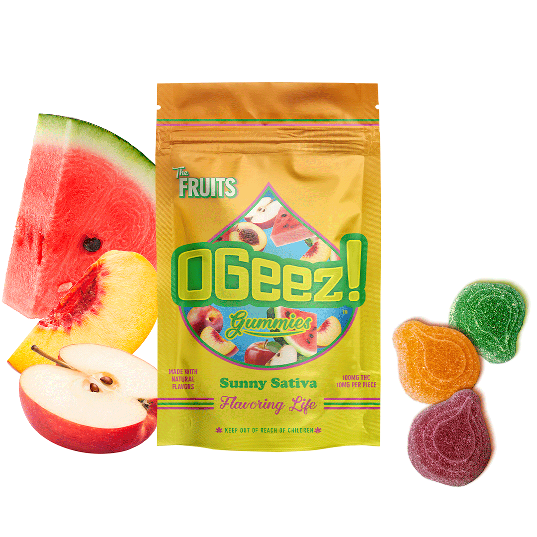 The Fruits - Sativa [10pk] (100mg) | OGeez! | Sativa Gummies - Jane
