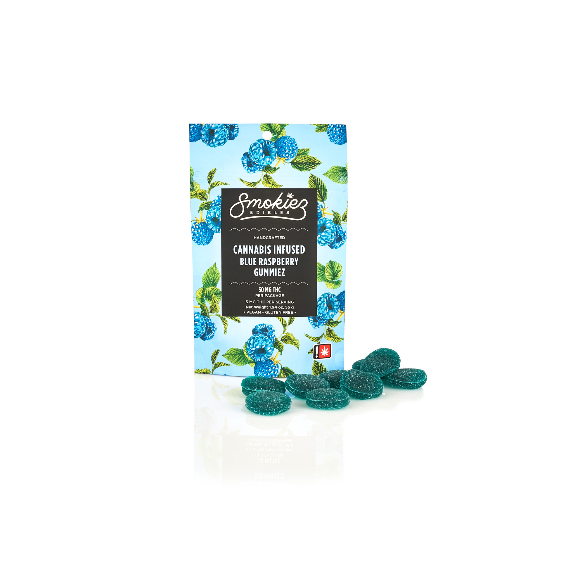 Blue Raspberry Gummiez [10pk] (50mg) THC | Smokiez | Gummiez - Jane