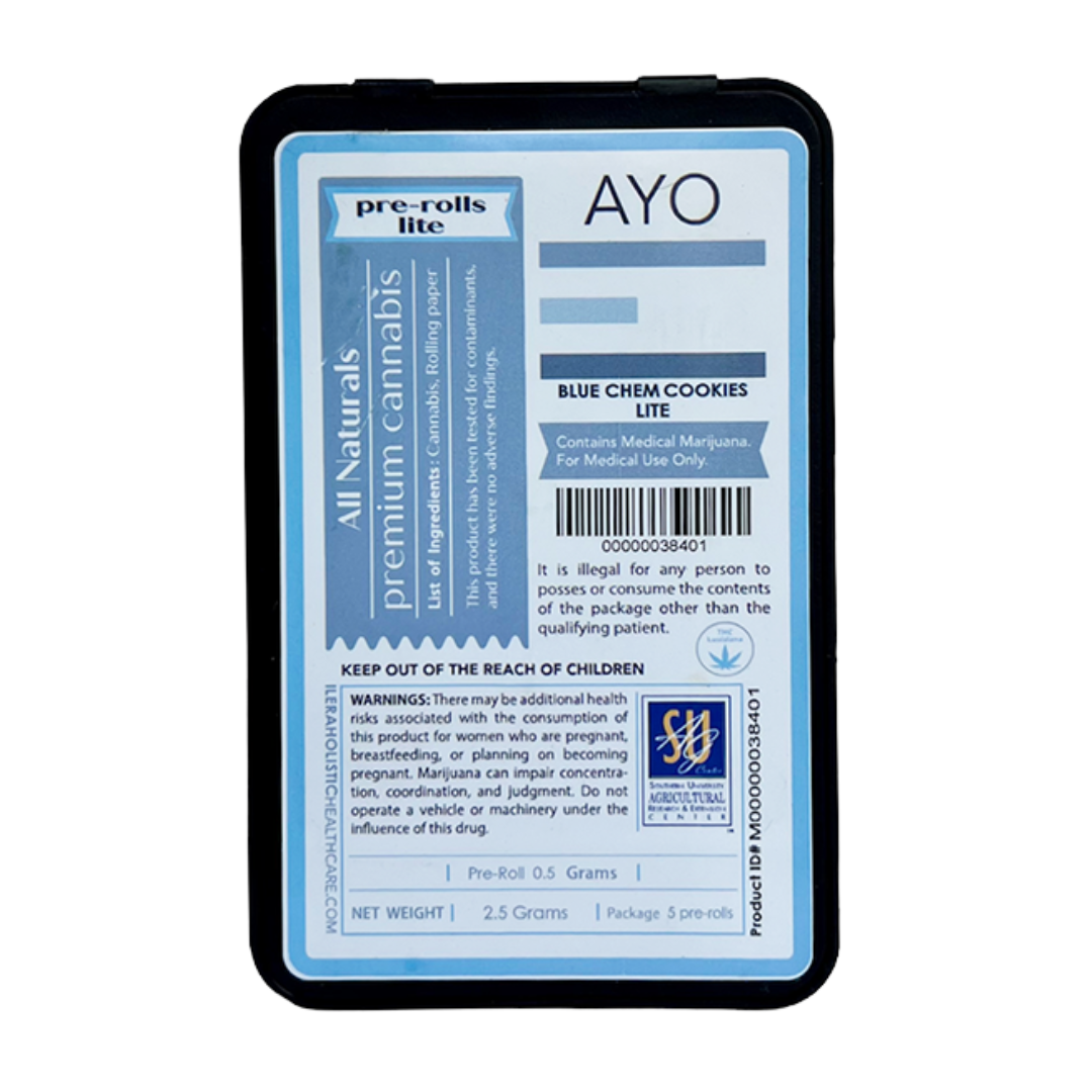 Blue Chem Cookies Lite [.5g] | AYO | 5 Pack Pre Roll - Jane