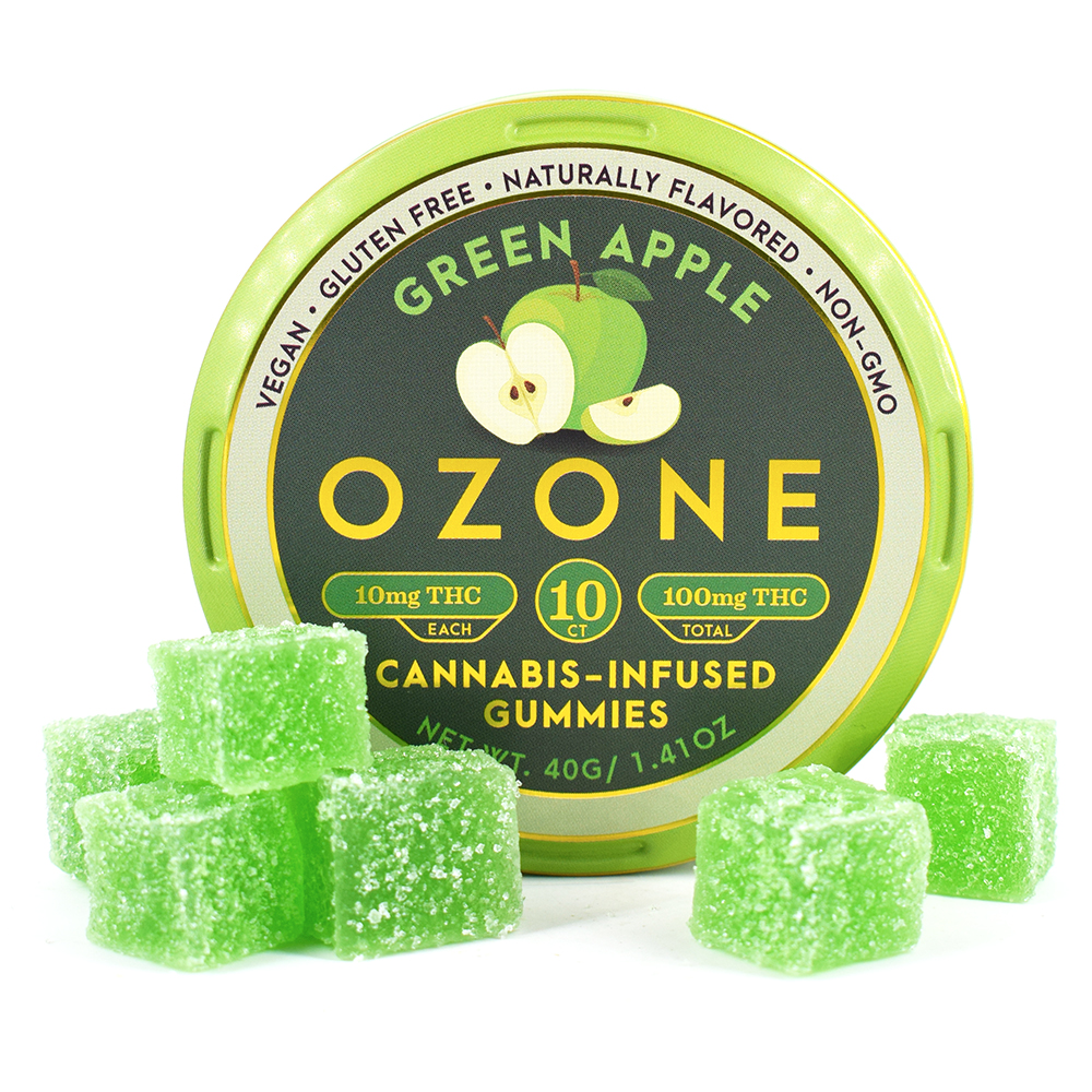 Green Apple [10pk] (100mg) | Ozone | Gummies - Jane