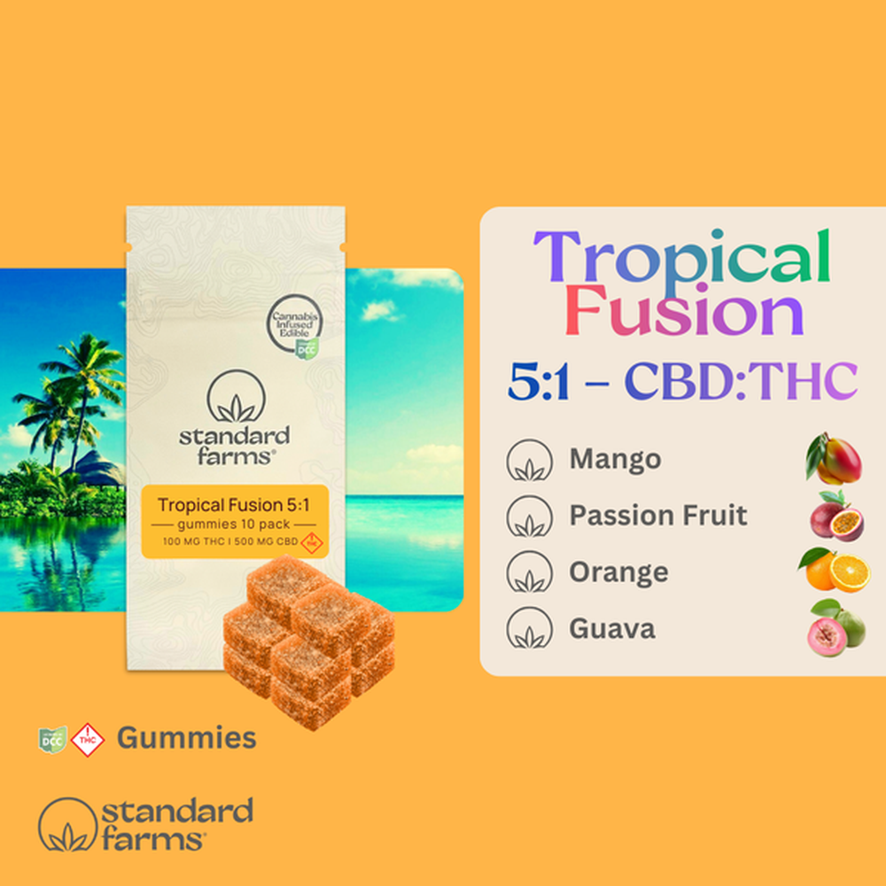 Tropical Fusion 5:1 CBD - 100mg Candies - CBD - 10pk | Standard Farms ...