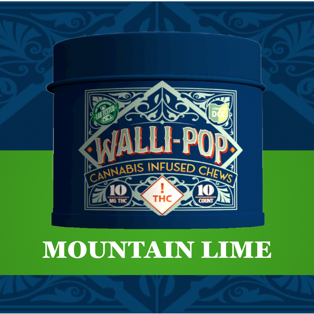 Mountain Lime - 100mg Candies - Hybrid - 10pk | Walli-Pop | Bloom