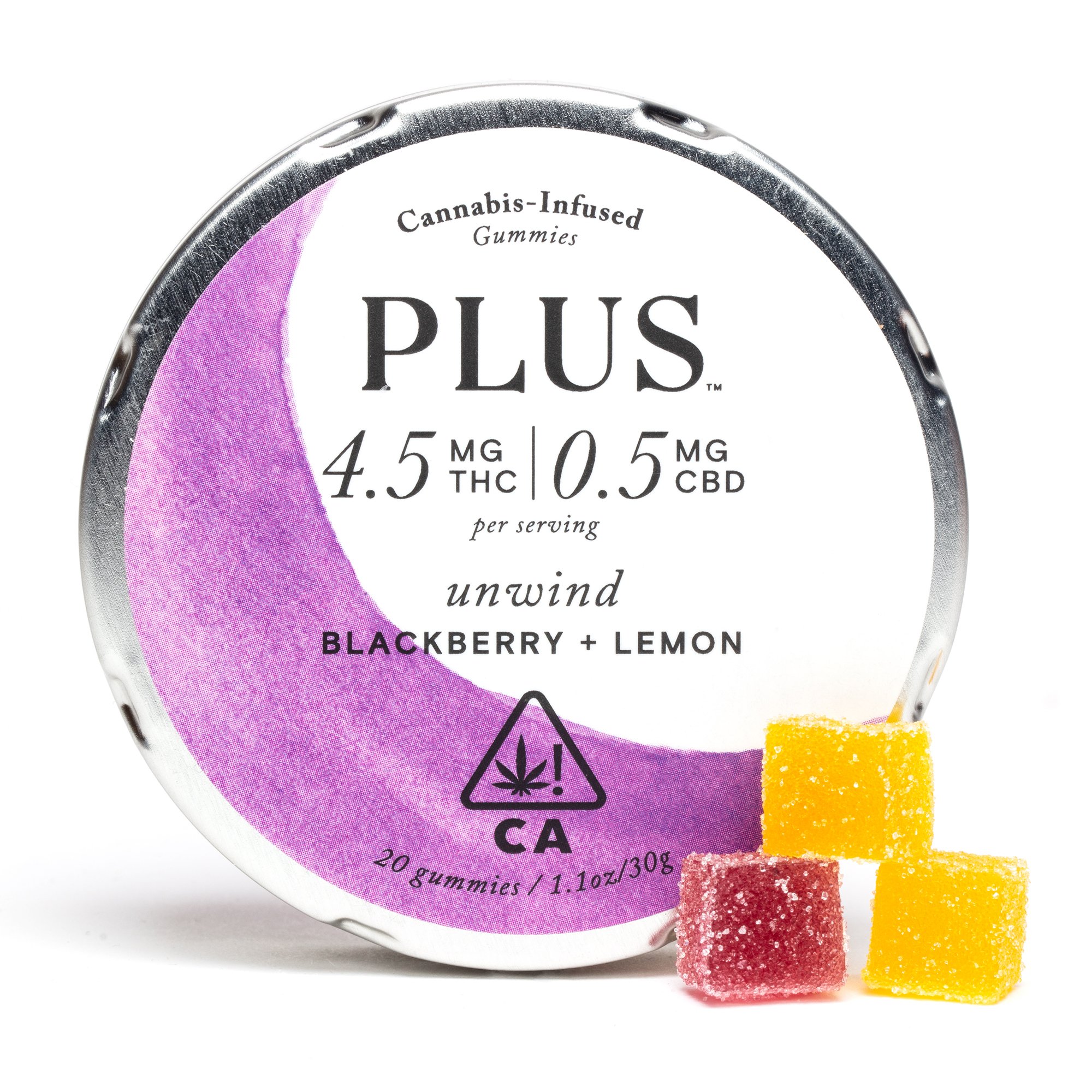 Blackberry Lemon [20pk] (90mg THC/10mg CBD) | Plus Products | Unwind ...