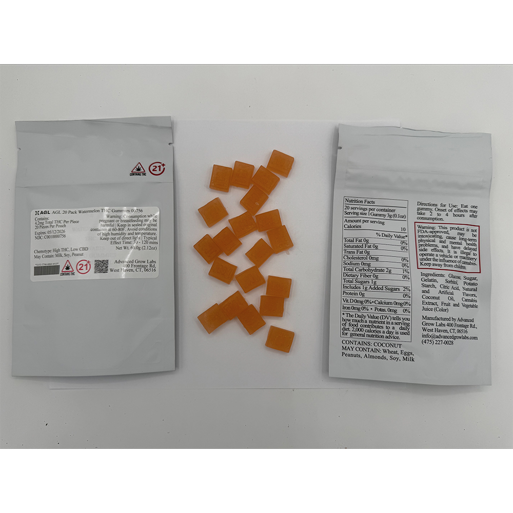 AGL 20 Pack Watermelon THC Gummies 00756
