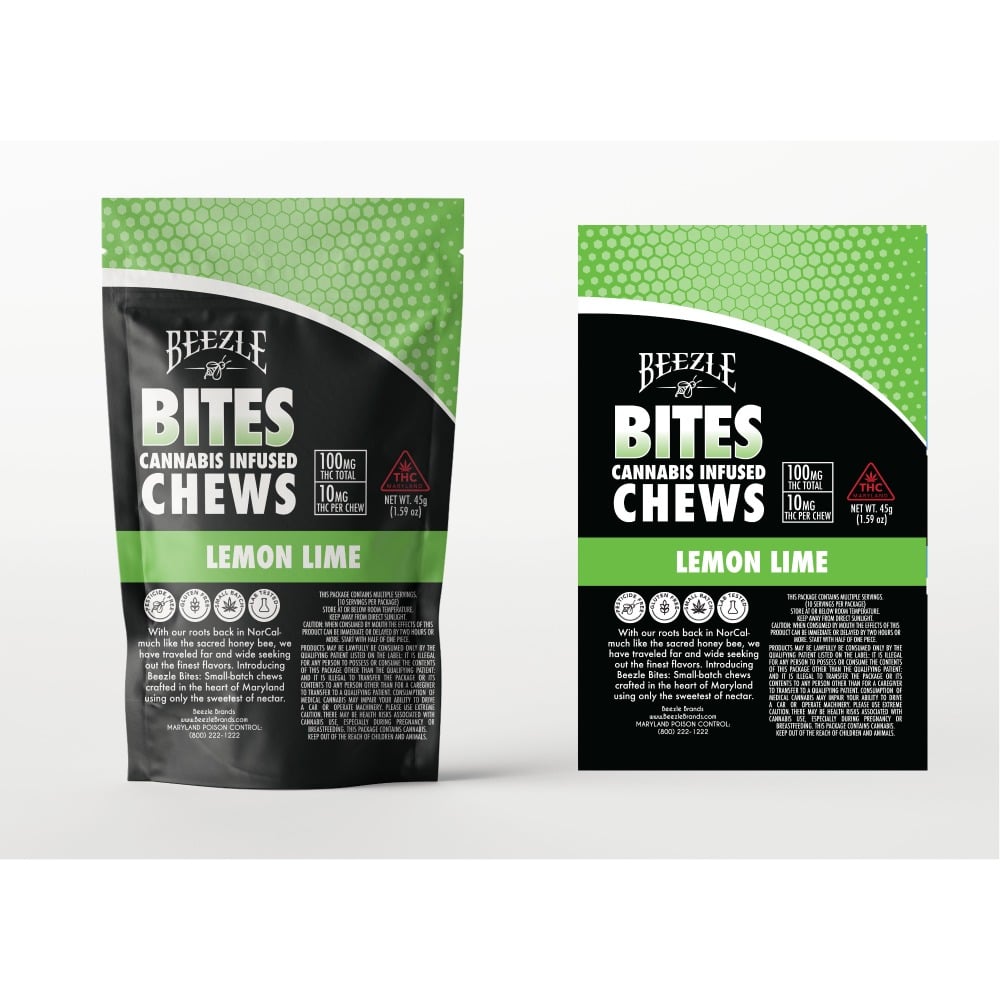 Lemon Lime [10pk] (100mg) | Beezle Bites | Bites - Jane