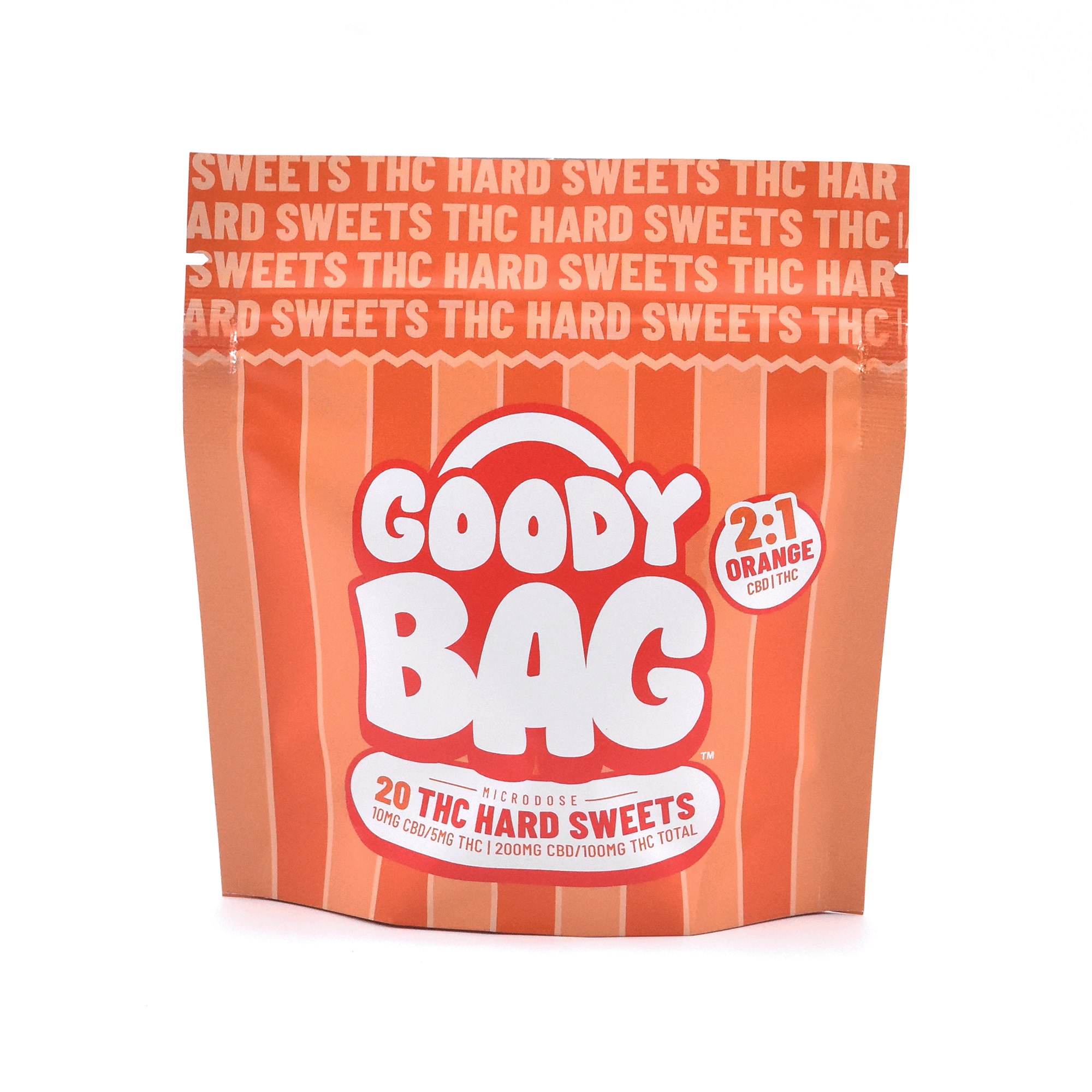 2:1 Orange [20pk] (200mg CBD/100mg THC) | Goody Bag | Hard Sweets - Jane