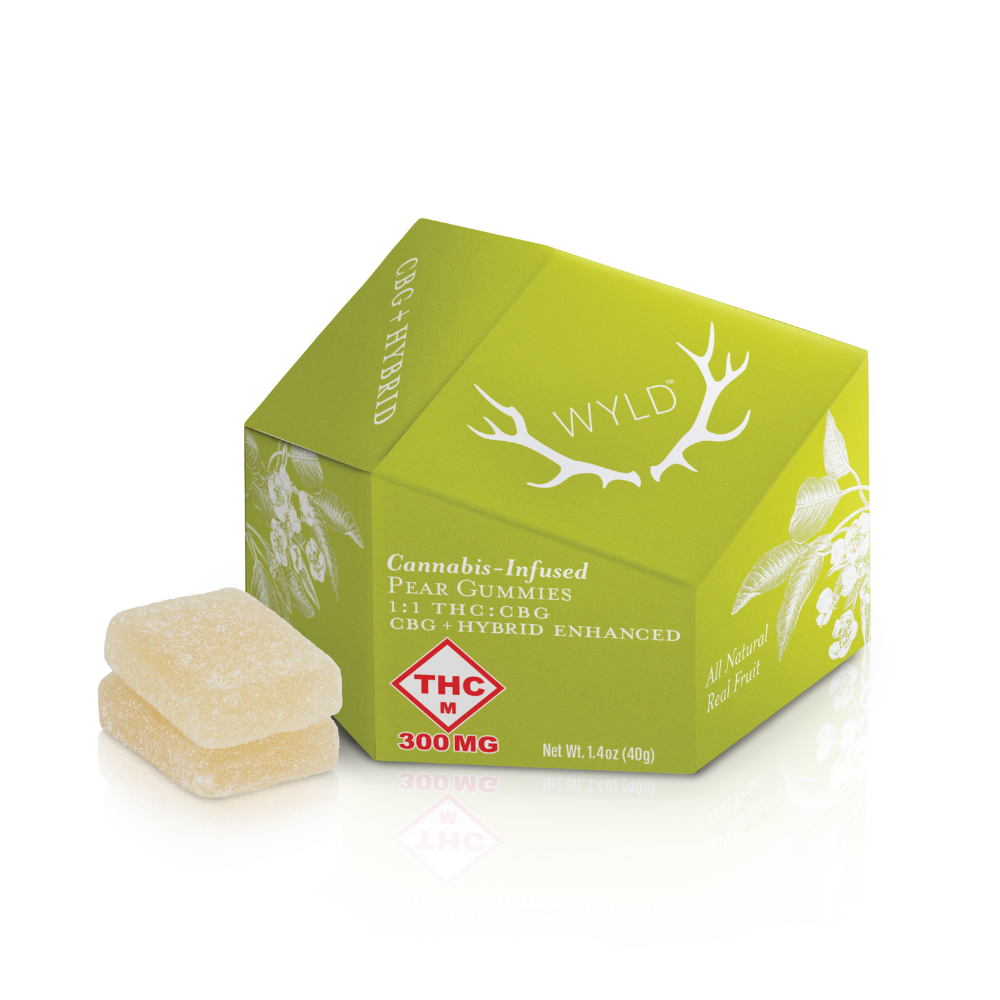 *HIGH DOSE* Pear 1:1 CBG + Hybrid Enhanced Gummies | 300mg THC:300mg ...