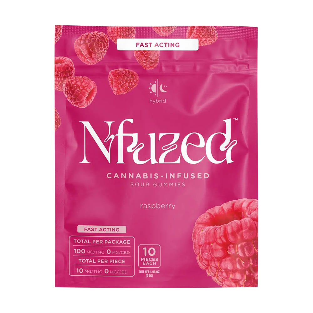 Fast Acting - Raspberry [10pk] (100mg) | NFuzed | Gummies - Jane