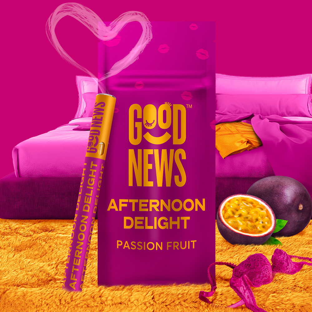 AFTERNOON DELIGHT: Passion Fruit Pen (500mg) | Good News™ | Disposable ...