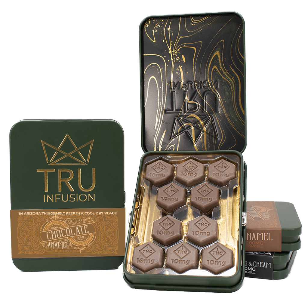 Peppermint Dark Chocolate (100mg) | TRU Infusion | Chocolate Bites - Jane