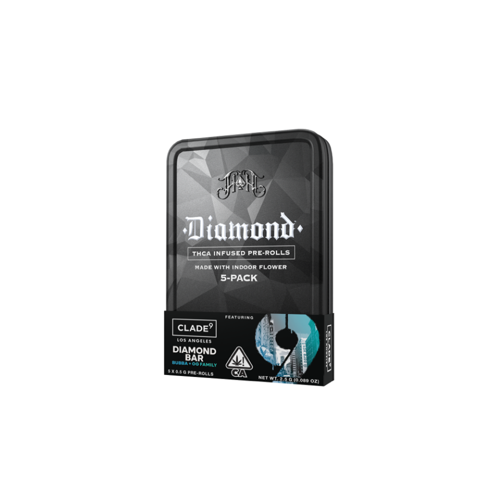 Clade 9: Diamond Bar | Hybrid - Diamond THCA-Infused Pre-Rolls - 2.5G 5 ...